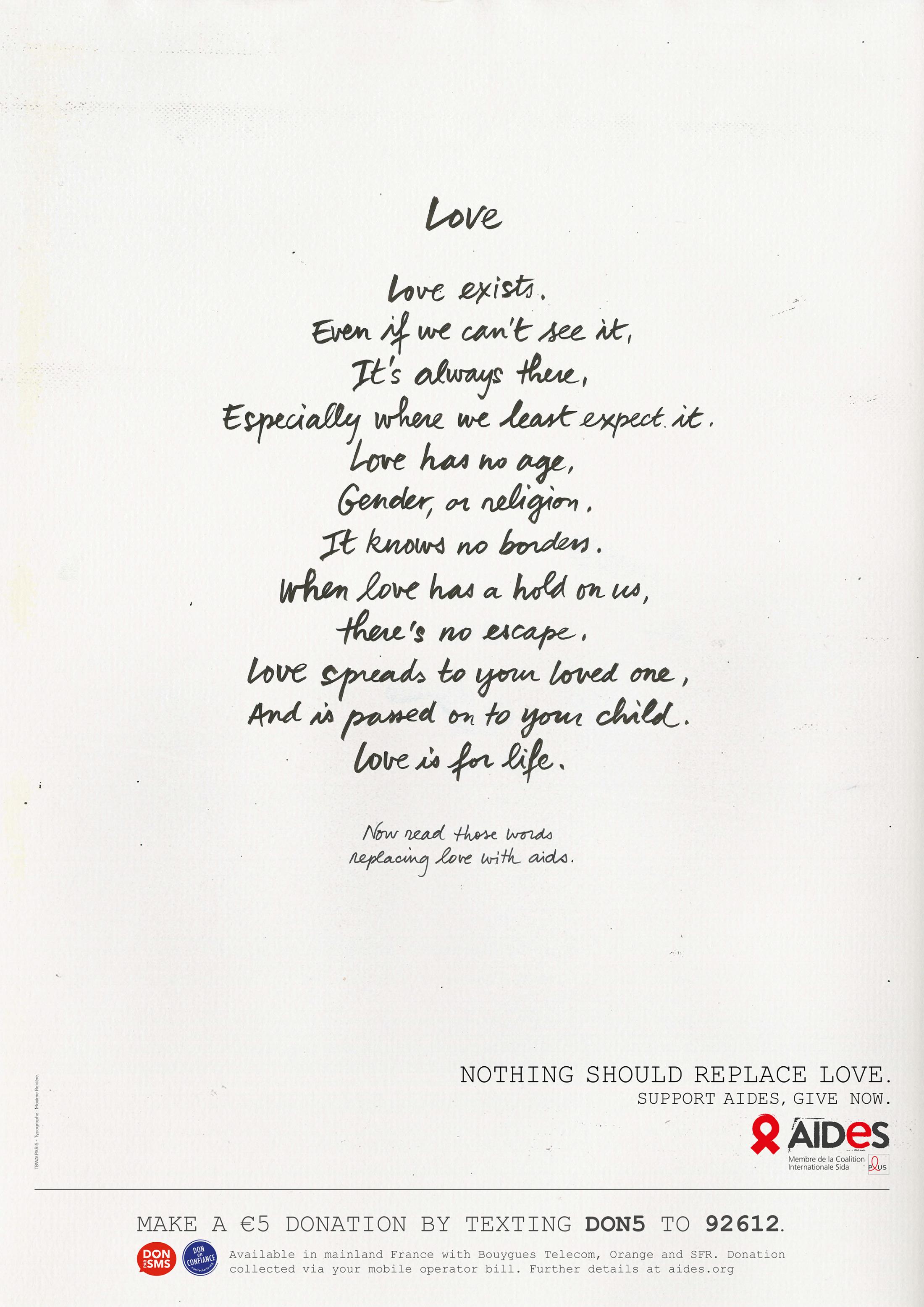 Print Ad Aides Love